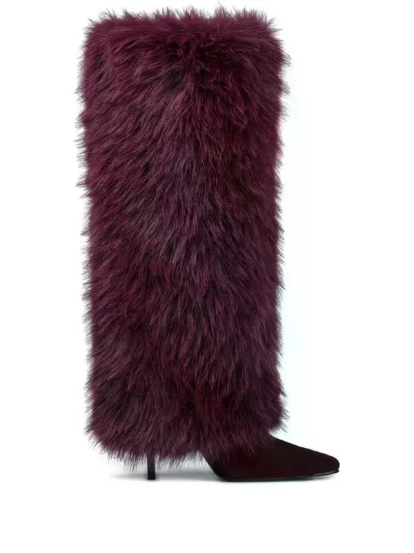 LE SILLA 110mm Andy Suede Cuffed Boots - Pink