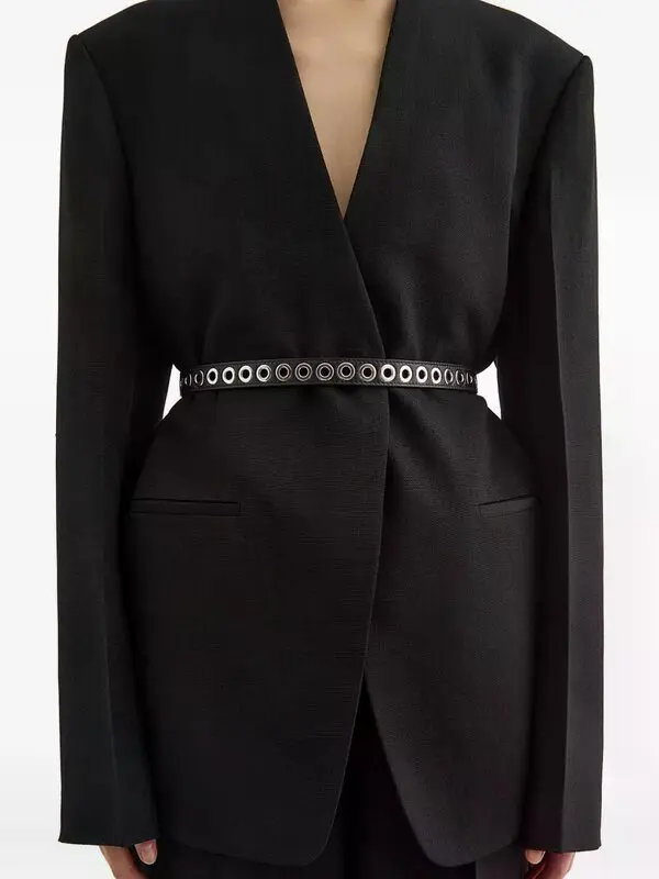 JIL SANDER Leather Belt With Eyelet Detailing