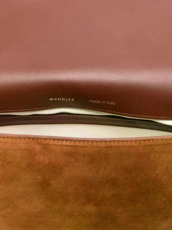 WANDLER Kate Half-moon Satchel Bag - Brown