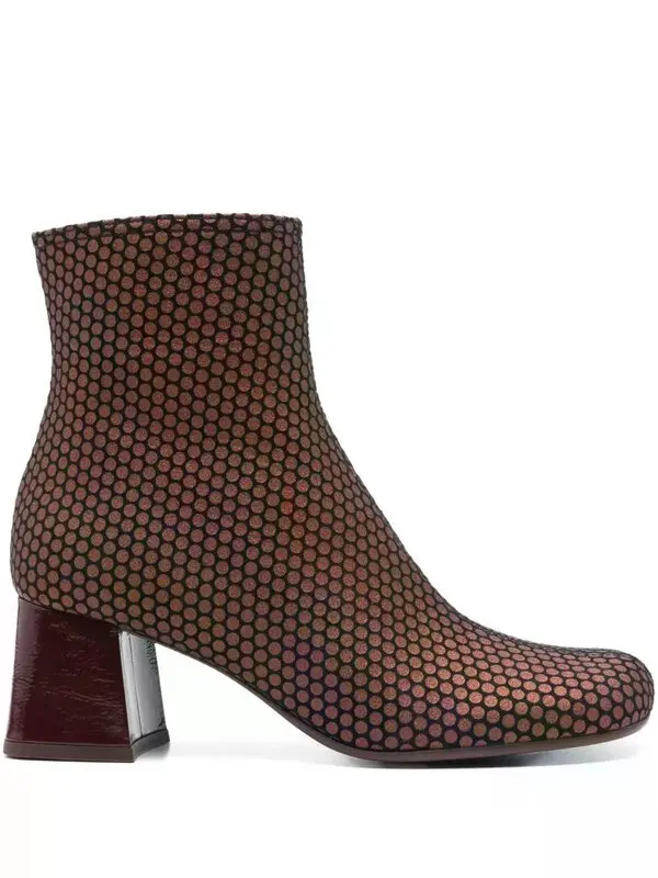 Chie Mihara 60mm Perforated Leather Block-heel Boots