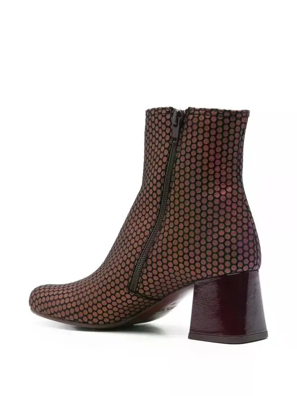 Chie Mihara 60mm Perforated Leather Block-heel Boots