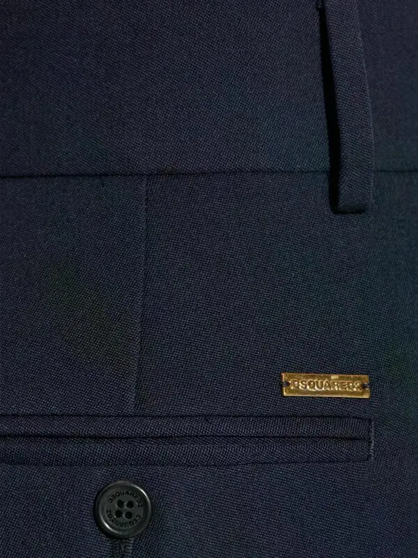 Dsquared2 Tailored Trousers With Gold-tone Logo Detail