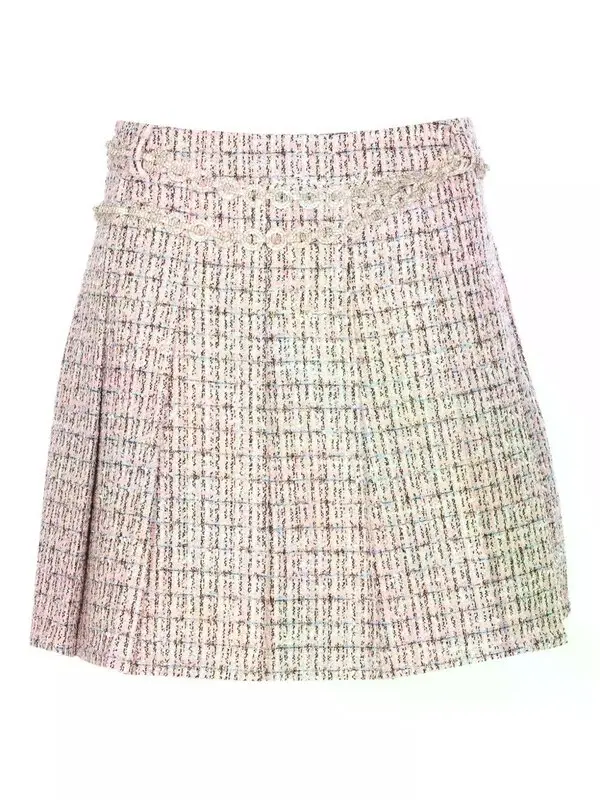 SELF-PORTRAIT Crystal-embellished Tweed Mini Skirt