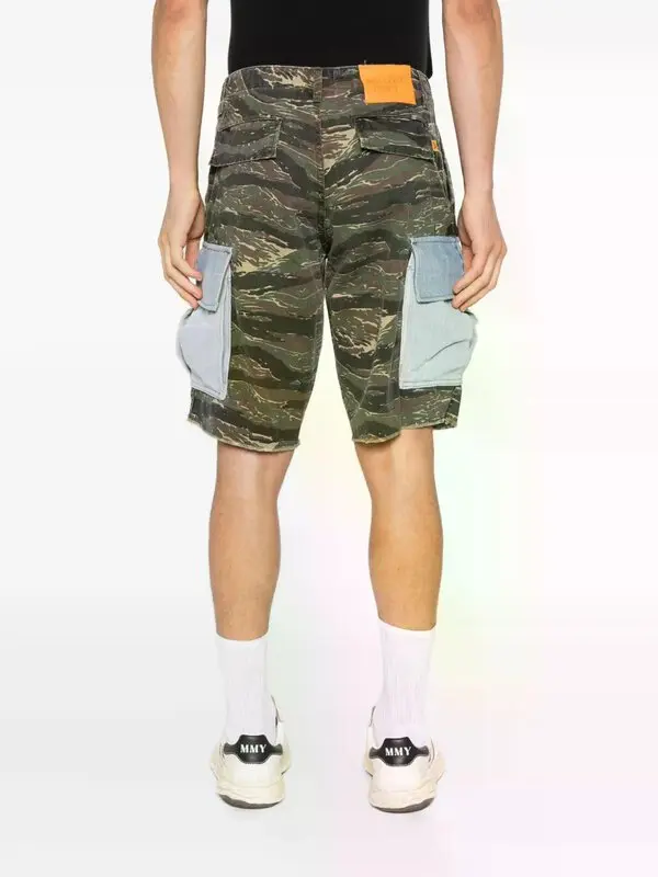 GALLERY DEPT. Camouflage Cargo Shorts With Patchwork Pockets