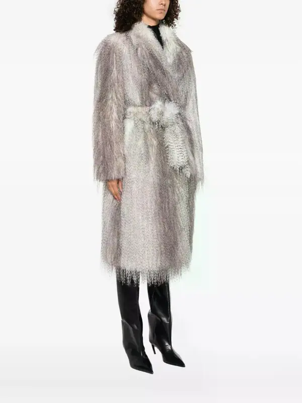 Giuseppe Di Morabito Belted Faux Fur Coat
