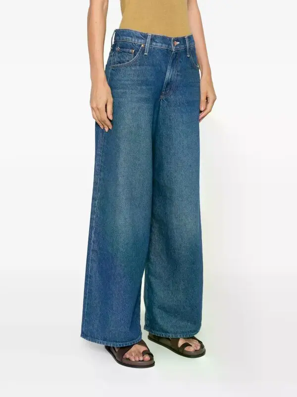 MOTHER Rigatoni Wide Leg Jeans - Blue