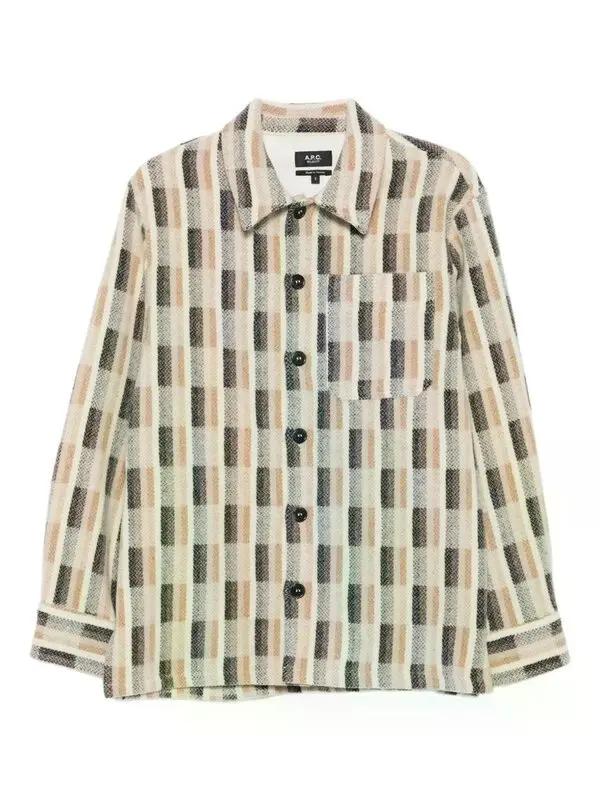 A.p.c. Checked Wool Jacket
