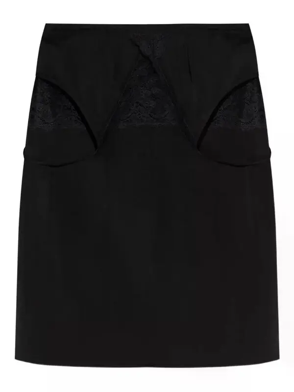 Vetements Lace-insert Slip Mini Dress - Black