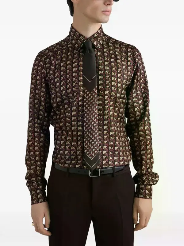 Dolce & Gabbana Martini Logo-print Shirt - Brown