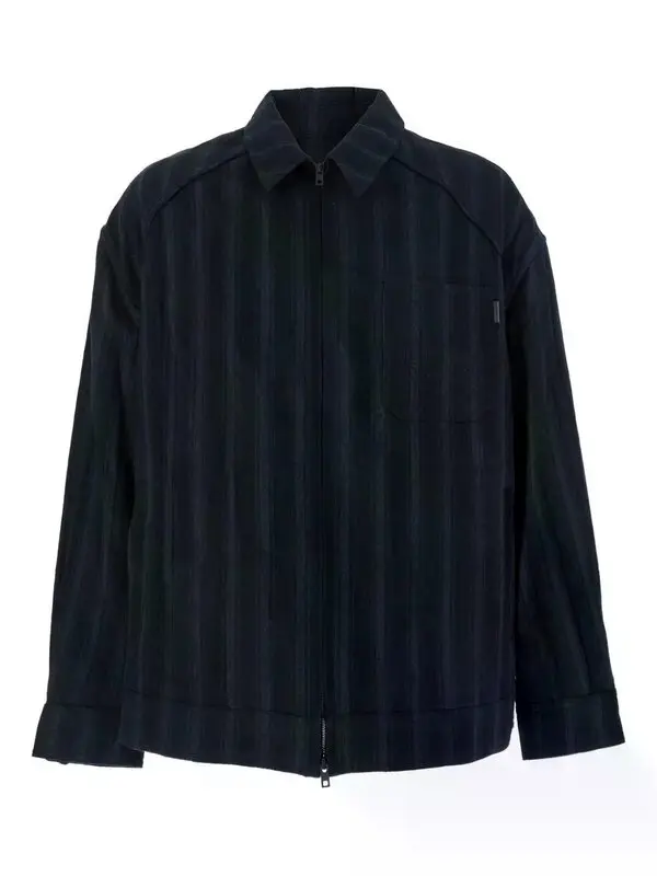 JUUN.J Striped Zip-front Shirt