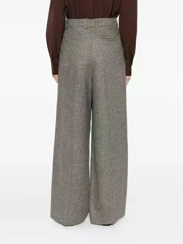 P.a.r.o.s.h Houndstooth Wide-leg Trousers