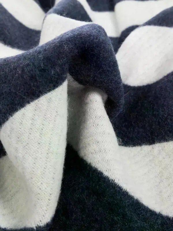 Paul & Shark Striped Embroidered Blanket