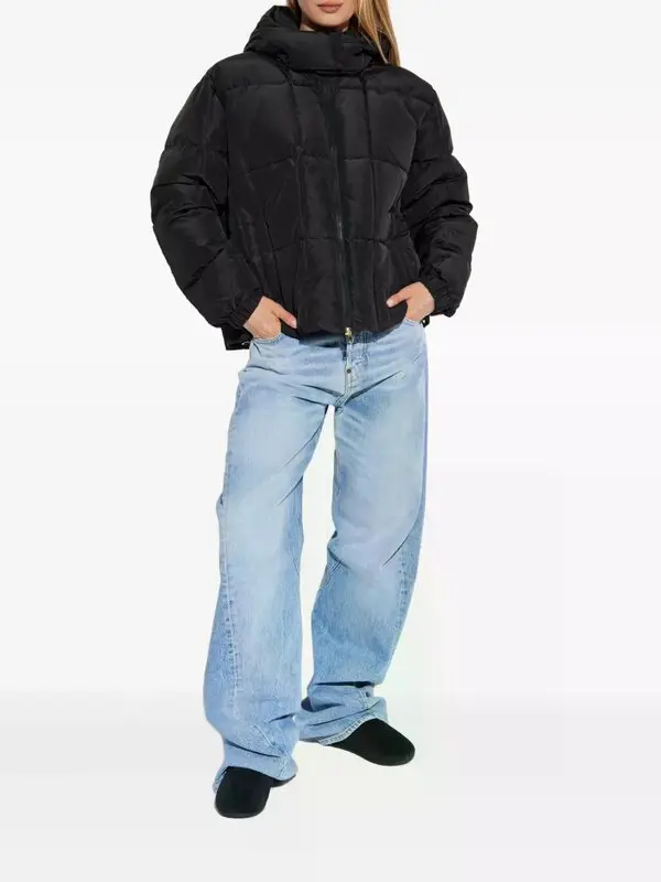 EA7 Quilted Hooded Puffer Jacket - Uc001 Black