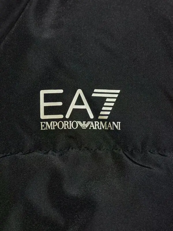 EA7 Quilted Hooded Puffer Jacket
