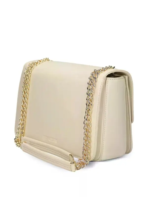 Moschino Heart Plaque Chain Shoulder Bag