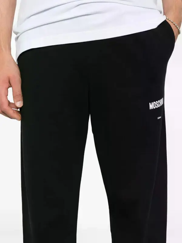 Moschino Cotton Track Pants - Black