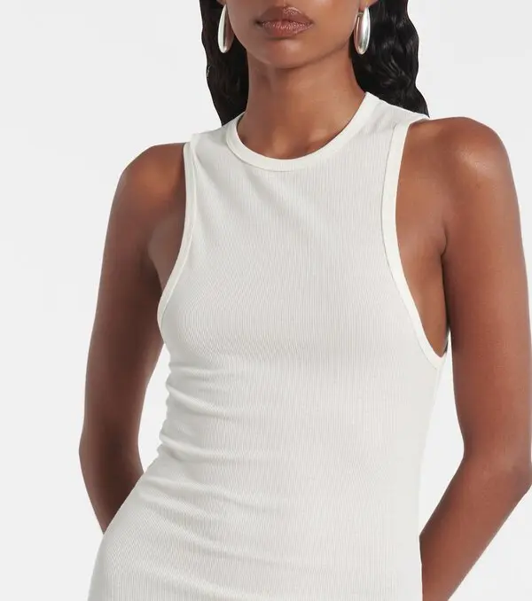 Wardrobe.NYC Ribbed Cotton-blend Maxi Dress