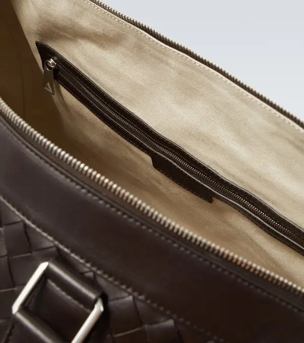 Bottega Veneta Intrecciato Leather Duffel Bag - Brown