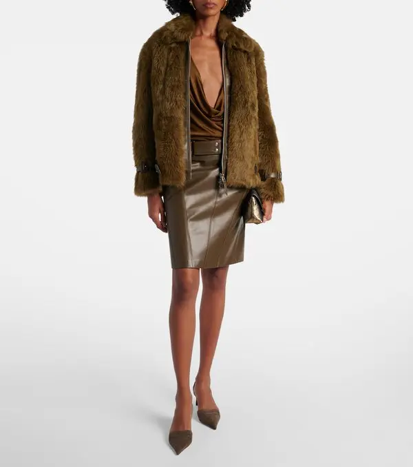 TOM FORD Shearling And Leather Jacket