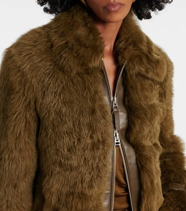 TOM FORD Shearling And Leather Jacket