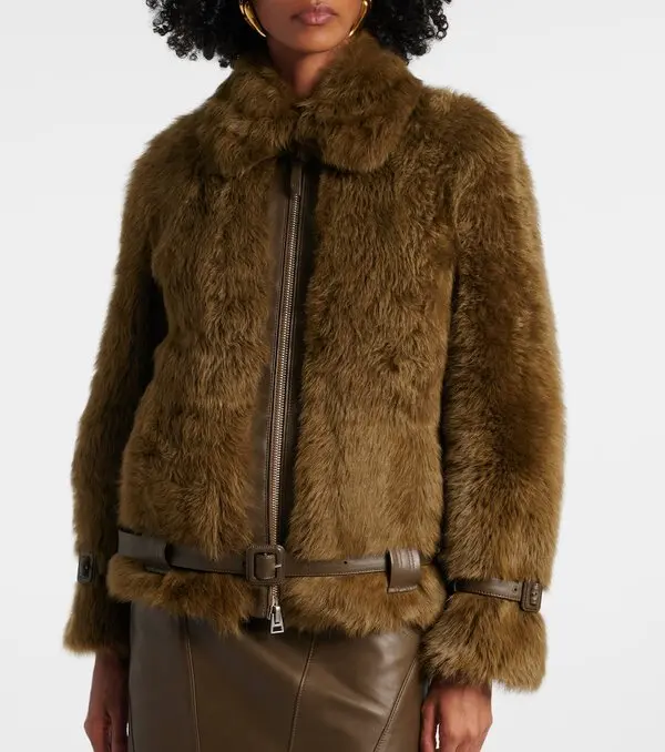 TOM FORD Shearling And Leather Jacket