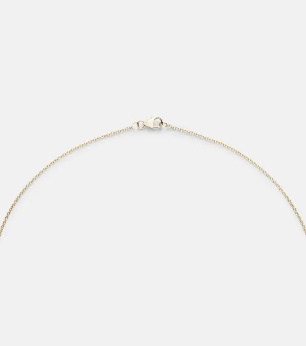 PERSEE 9kt Yellow Locket Necklace With Diamonds