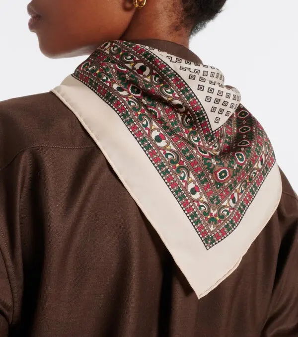 Loro Piana Printed Silk Scarf
