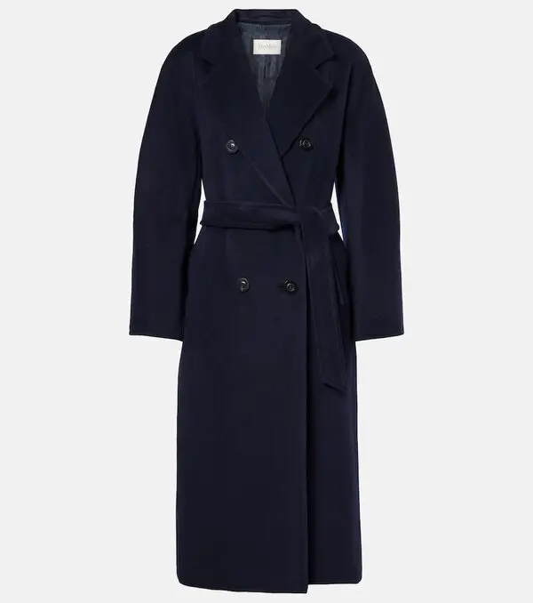 Max Mara Madame Wool And Cashmere Wrap Coat - Black