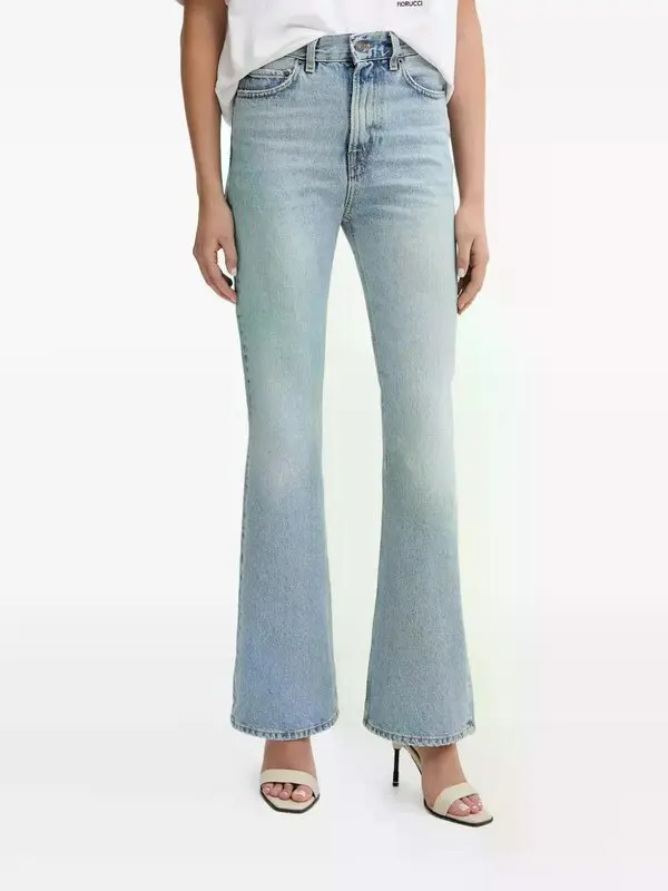 Fiorucci Flared Jeans With Heart Detail