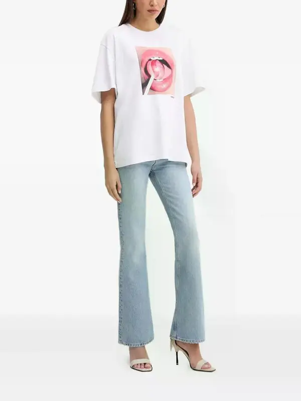 Fiorucci Flared Jeans With Heart Detail