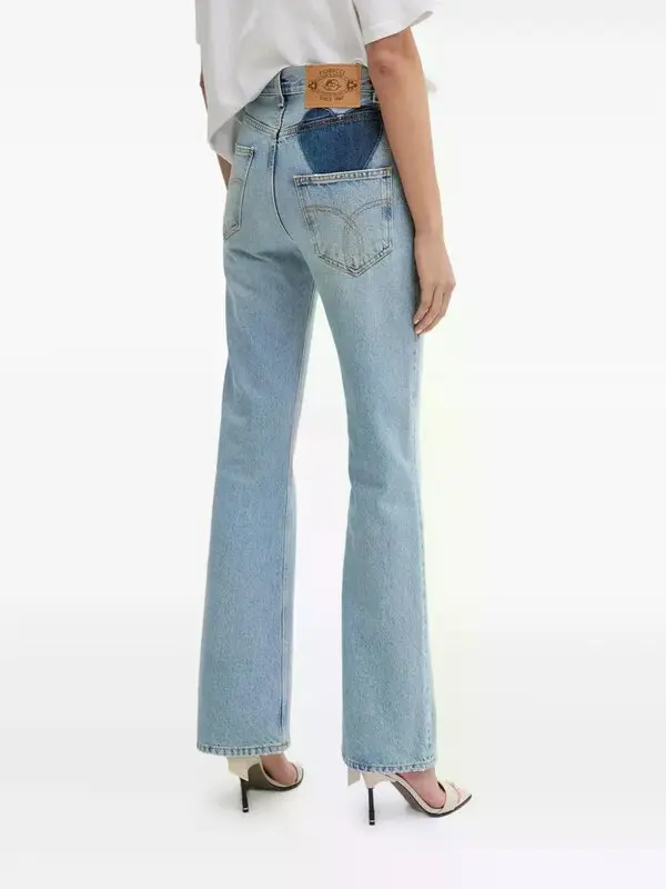 Fiorucci Flared Jeans With Heart Detail