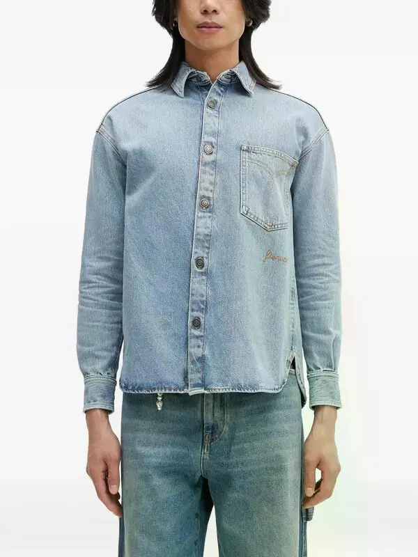 Fiorucci Open-back Denim Shirt - Blue