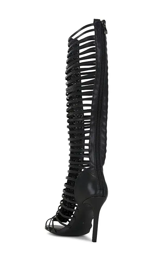 NIIHAI Lock Up Stiletto Heel Boots