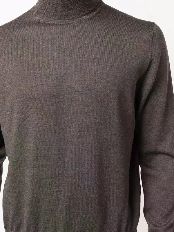 D4.0 Roll Neck Knitted Jumper - Brown