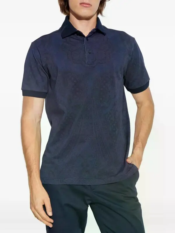 Etro Paisley-print Cotton Polo Shirt