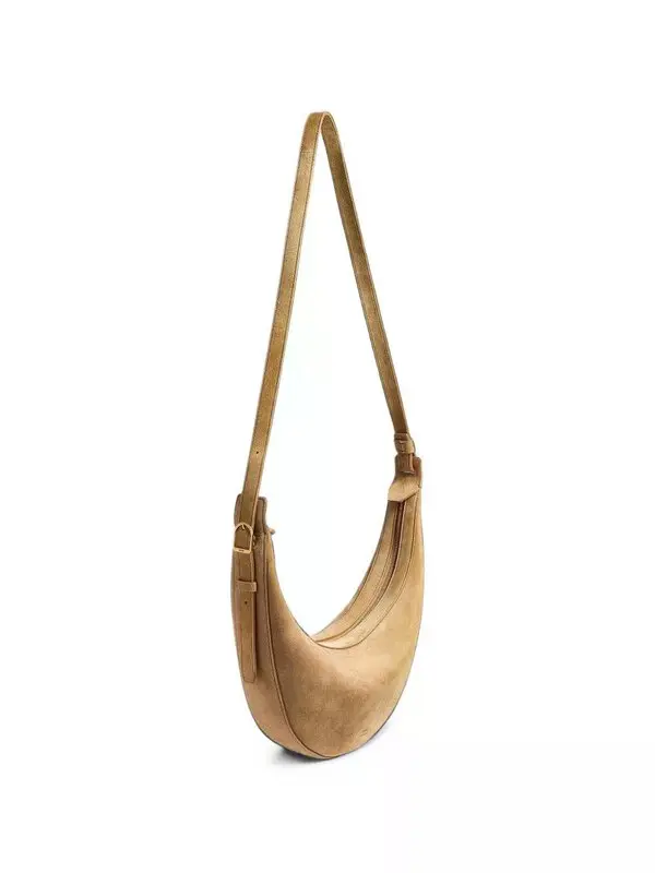 Khaite Augustina Crescent Zip-top Shoulder Bag - Neutrals