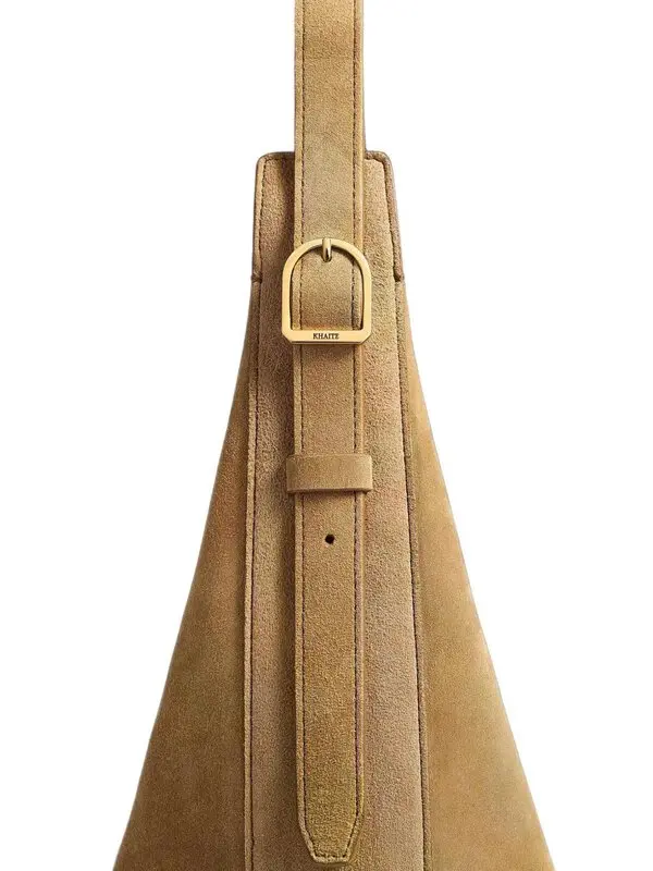 Khaite Augustina Crescent Zip-top Shoulder Bag - Neutrals