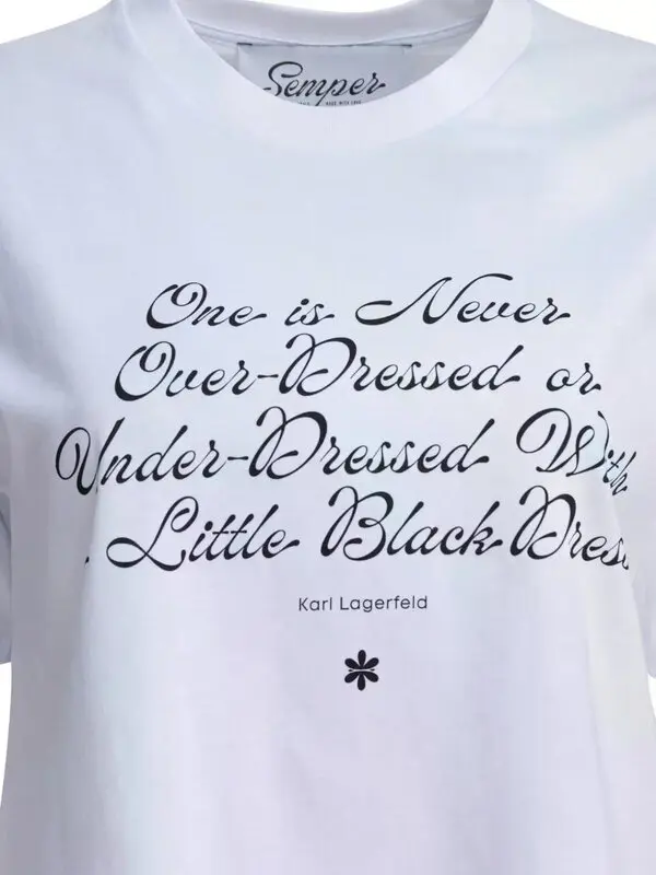 SEMPER Quote Print Crew Neck T-shirt