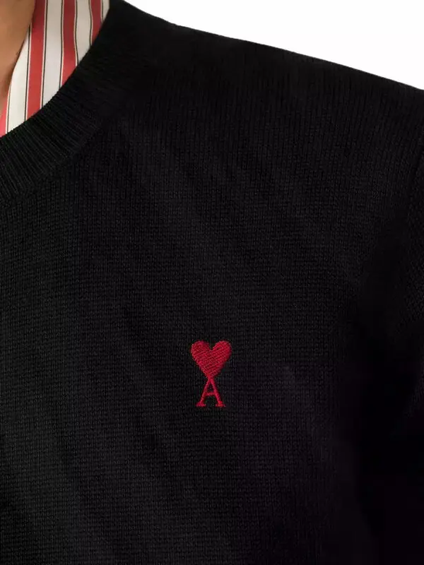 AMI Paris De Coeur Crew Neck Wool Sweater