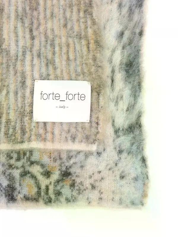 FORTE_FORTE Mottled-pattern Scarf - Neutrals