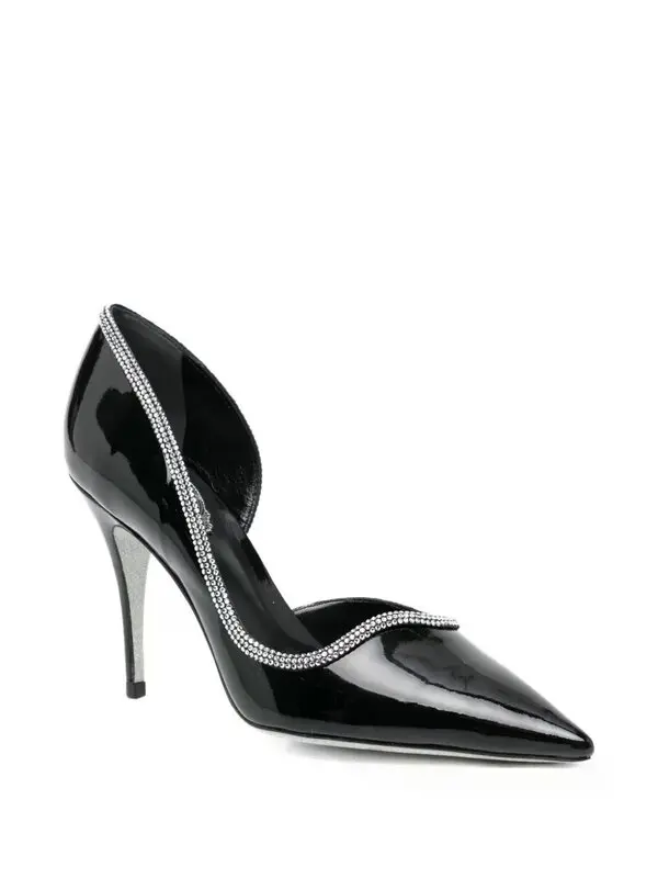 Rene Caovilla 100mm Onda Pumps With Crystal Embellishment