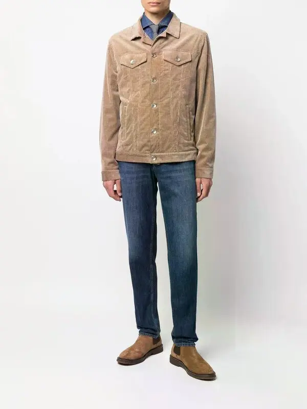 Brunello Cucinelli Long-sleeved Cotton Shirt
