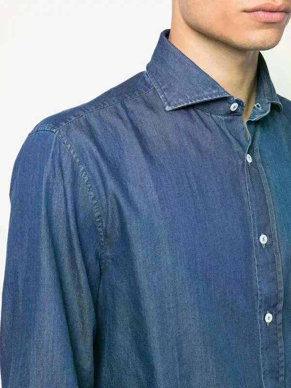 Brunello Cucinelli Long-sleeved Cotton Shirt
