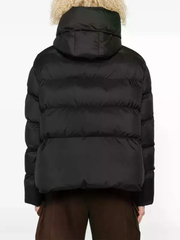 Pinko Quilted High-neck Zip-up Jacket - Black