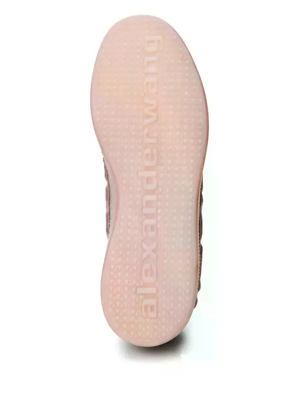 Alexander Wang Logo-embossed Suede Sneakers - Pink
