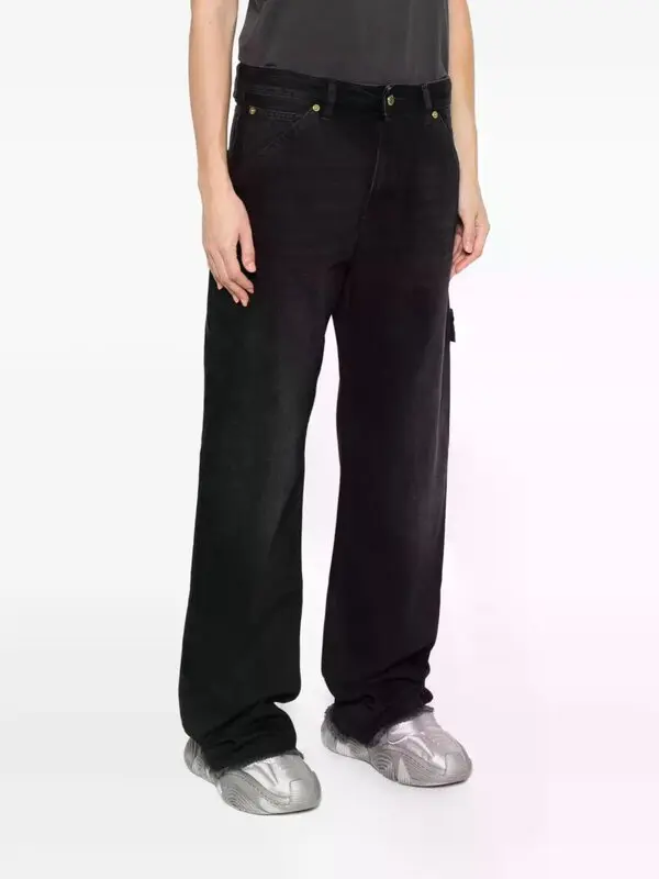 DARKPARK Cotton Frayed Pocket Jeans