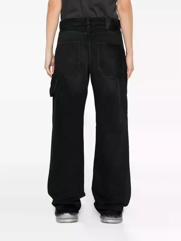 DARKPARK Cotton Frayed Pocket Jeans