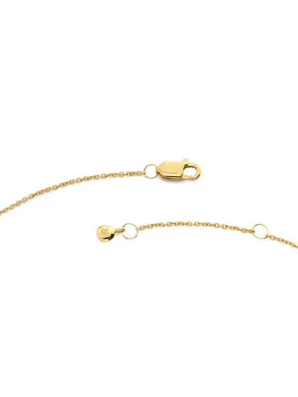 Monica Vinader Tone Hammered Aquarius Zodiac Pendant Necklace - Gold