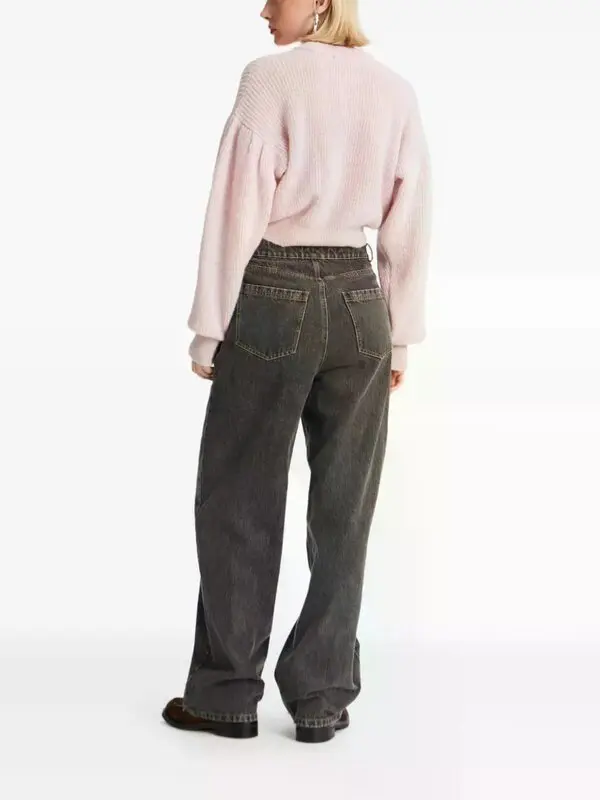 ROTATE BY BIRGER CHRISTENSEN Cropped Jumper With Puff Sleeves