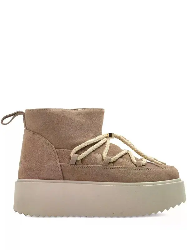 Inuikii Lace-up Platform Boots - Neutrals